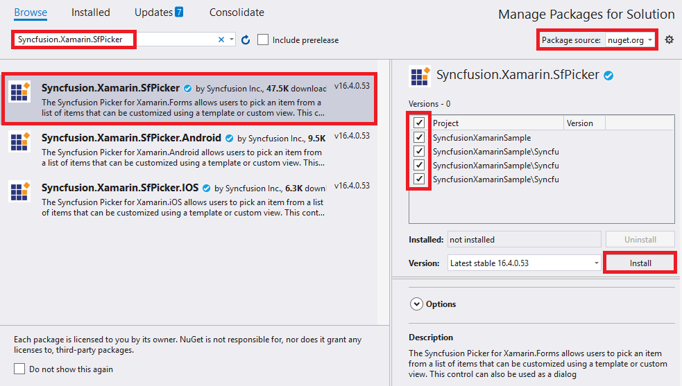 Getting Started with Xamarin Picker control | Syncfusion®